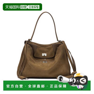 1h可退 香港直邮Balenciaga 巴黎世家 女士 RODEO 棕色小牛皮肩包