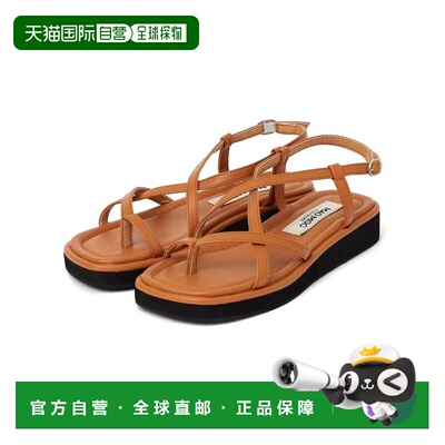 日本直邮MACMOC 凉鞋 驼色 蜂巢交叉带设计