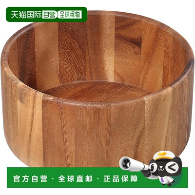 自营Zassenhaus 金合欢木沙拉碗，中号，直径 9.8 英寸，高 5 英