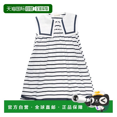 1h可退 日本直邮BRANSHES 儿童海军领无袖连衣裙 125237194