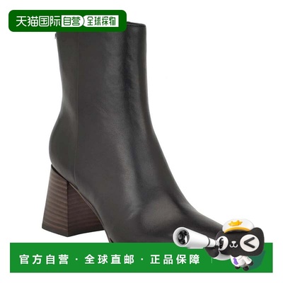 自营Calvin Klein Broma Boots Women's Black Leather Block Hee