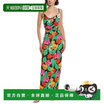 自营Milly Rosette Midi Dress - black 美国奥莱直发