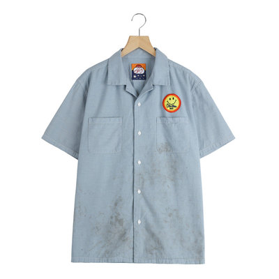 1h可退 日本直邮SWJP男士纯棉水洗 chambray 半袖衬衫 SW26SS3