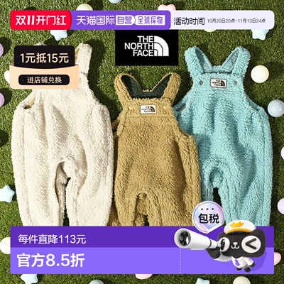 日本直邮The North Face 北面 Cuddle Fleece 婴幼儿摇粒绒背带裤