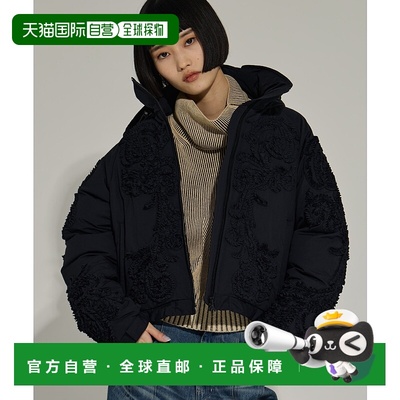 1h可退 日本直邮TAAKK 女装 羽绒80% 轻奢植物纹宽松羽绒外套 半