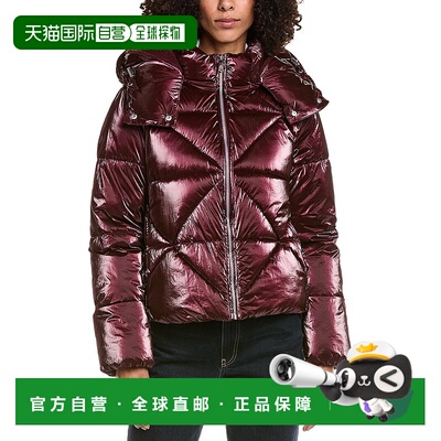 自营Sam Edelman Mixed Quilted Cropped Puffer Jacket - purple