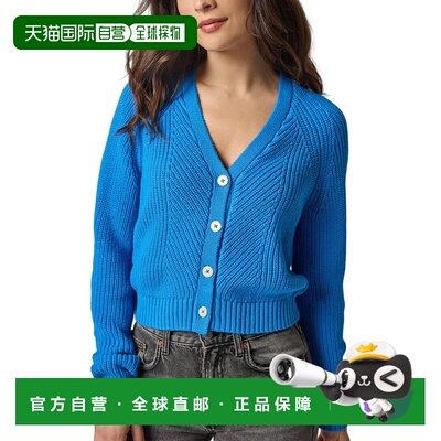 自营Lilla P Shrunken v领开衫-蓝色 美国奥莱直发