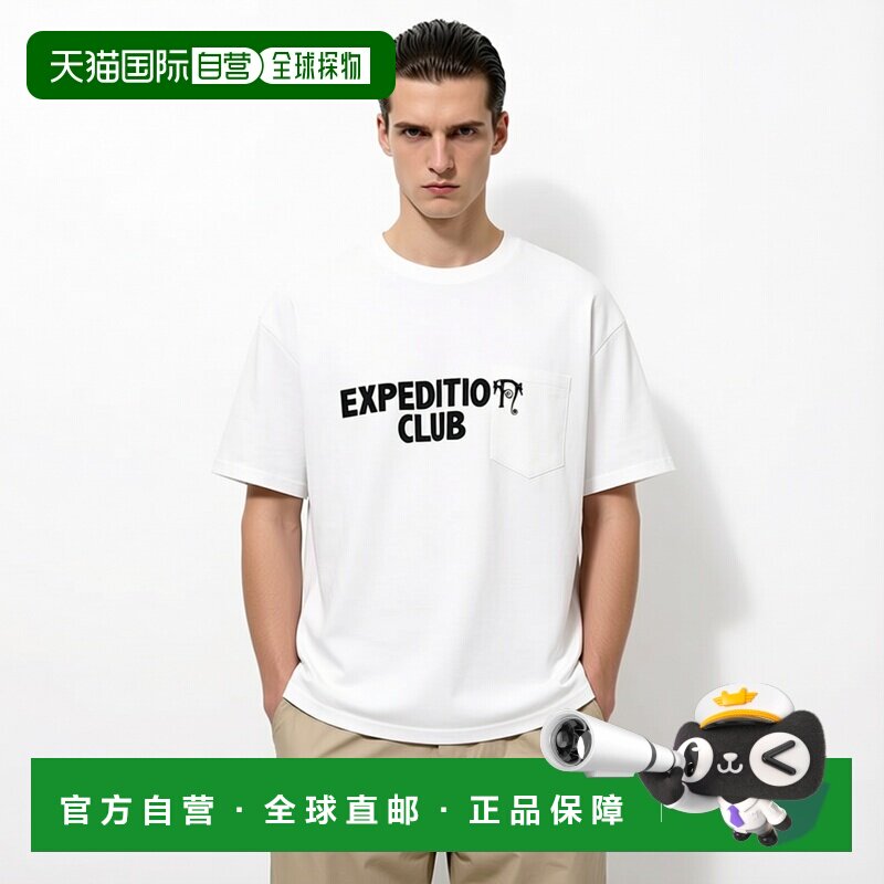 日本直邮NEPENTHES NY × EXPEDITION CLUB 男士 纯棉口袋印花T恤