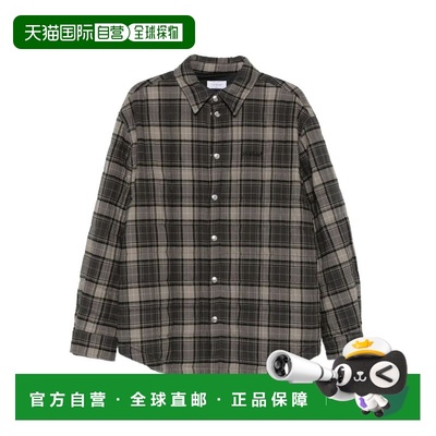 1h可退 香港直邮off-white 男士 SPRAY ARR FLAN PADD OVE 格纹深
