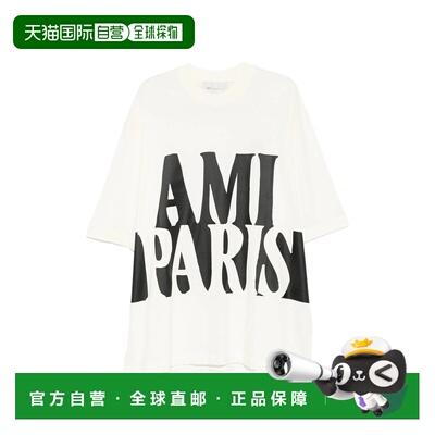 香港直邮Ami Paris 男士 TEESHIRT AMI 宽松款合身短袖巴黎印花T