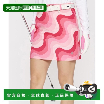 日本直邮 LACOSTE 30th女性高尔夫防水拉伸防紫外线台形裙摆短裙