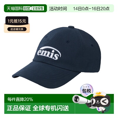 韩国直邮emis帽子男女经典小标棒球帽2026新款韩系软顶E243U1106