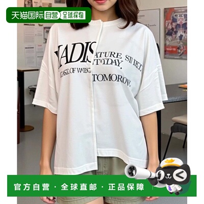 1h可退 日本直邮LOCUST 女装 棉质不对称宽松T恤 21O1051606B0008