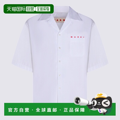 香港直邮MARNI 男士衬衫 CUMU0213PPUSCT88LRW01 SS2026 白色短袖