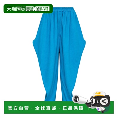 香港直邮ALAIA 女士休闲裤 AA9P1384J082D556 SS2026 蓝色 垂褶裤