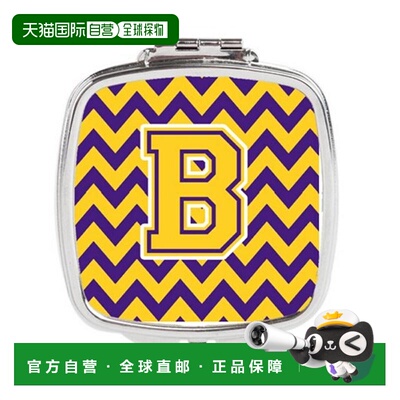 自营 Carolines Treasures CJ1041-BSCM 字母 B 雪佛龙紫色正品