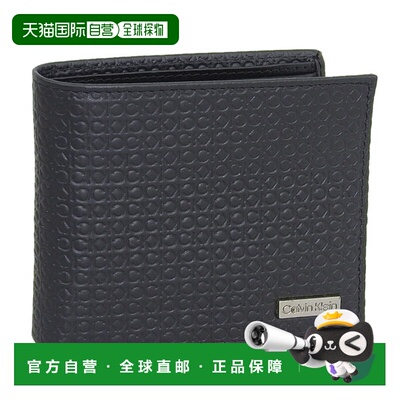 日本直邮Calvin Klein 钱包 男士 双折钱包 皮革 黑色 Billfold w