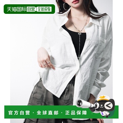 日本直邮VEILA女装宽松透视衬衫 前胸口袋设计 vla10063