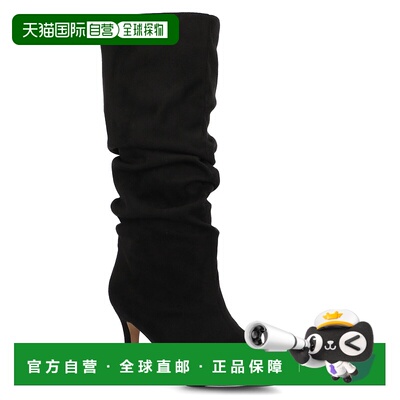 自营 journee collectionJournee女式Sonnet及膝宽小腿松垮靴-黑