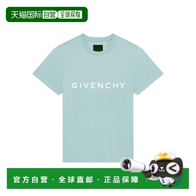 香港直邮GIVENCHY 男士T恤 BM716G3YAC456 SS2024 浅蓝色
