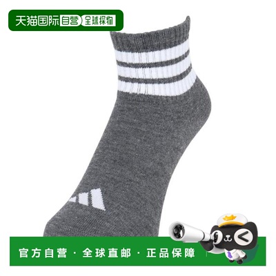 日本直邮adidas 3ST SOCKS女款短袜 1双装 [OEI19-KL0878] 灰色
