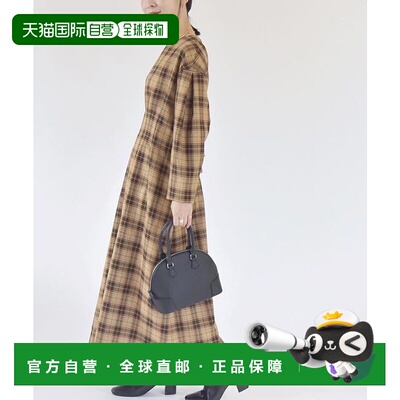1h可退 日本直邮quaranciel 可手洗 格纹修身连衣裙成熟服装 高端