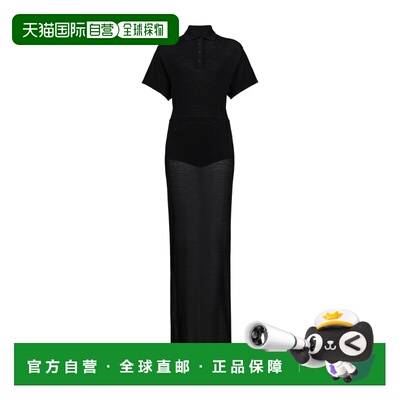 香港直邮ALAIA 女士连衣裙 SS2026 AA9R3053K175C995黑色 长裙