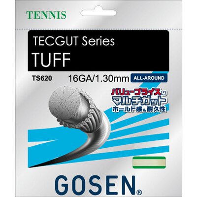 日本直邮GOSEN Tech Gut Tough 16 白色网球肠 TS620W