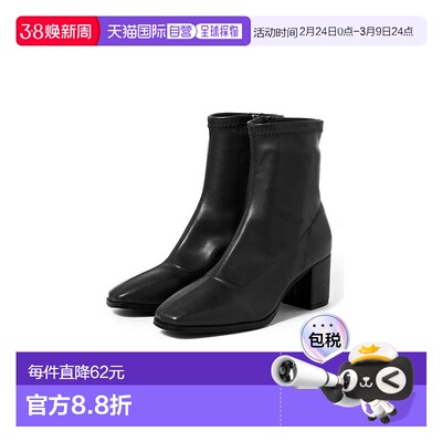 日潮 GRL 女款 方头皮革短靴 gd1378 日系清楚系穿搭