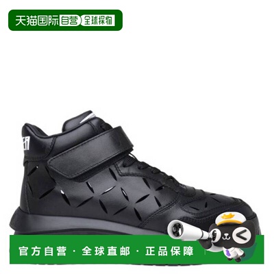 自营Versace Men's Black / Palladium Odissea High Top Sneaker