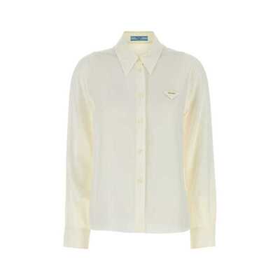 PRADA 女士衬衫 P473FSOOO14KGF0304 SS2025 乳白色