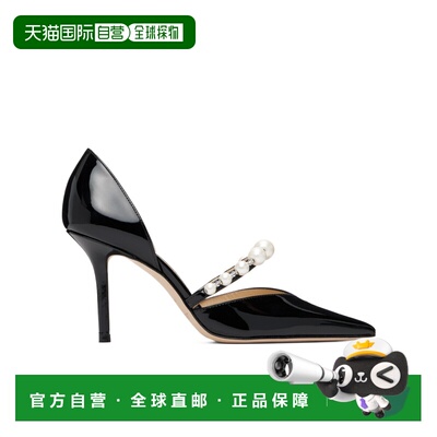 香港直邮JIMMY CHOO 女士高跟鞋 AURELIE85BLACKWHI支付后1h可退