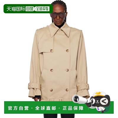 1h可退 香港直邮Mugler 穆勒 女士 驼色 Dropped 风衣 26P1MA0203