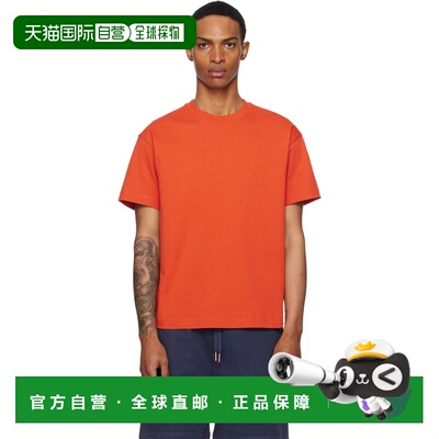 香港直邮moncler 男士 Moncler x Gilga Farm 橙色 T恤 K24028C00