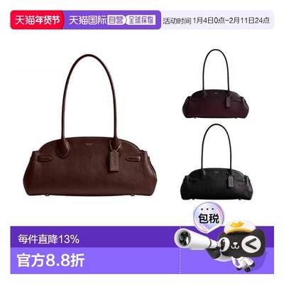 香港直邮COACH蔲驰Empire Carryall 34烫金徽标保龄球包斜挎手提