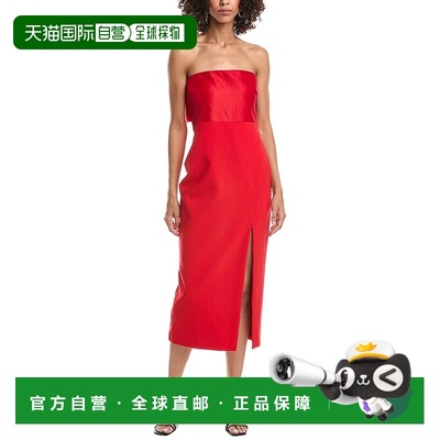 自营likely可爱的瓦莱丽 米迪连衣裙-红色 美国奥莱直发服饰