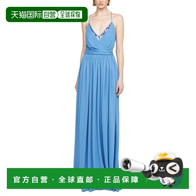 自营Halston Jeanne Matte Jersey Gown - blue 美国奥莱直发吊带