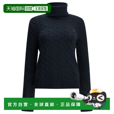 香港直邮Polo Ralph Lauren Polo 拉夫 劳伦 女士 高领带Logo毛衣