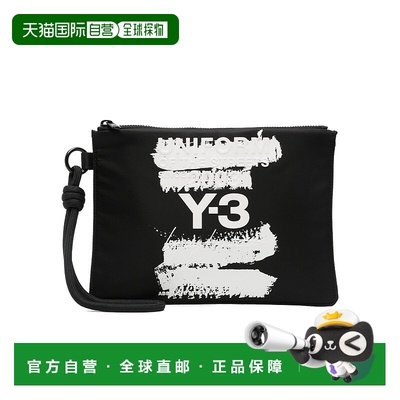 香港直邮Y-3 男士手拿包 JD2912 SS2025 黑色 logo手拿包