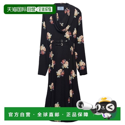 香港直邮Prada 普拉达 女士 ABITO STAMPA CAMELIA 中长连衣裙(SA