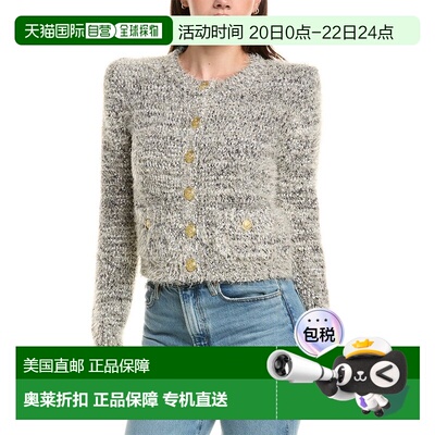 自营l'agenceL’AGENCE Una Knit Cardigan - black 美国奥莱直发