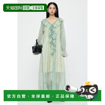 MOUSSY RUFFLE CHIFFON MAXI连衣裙 [127700335]