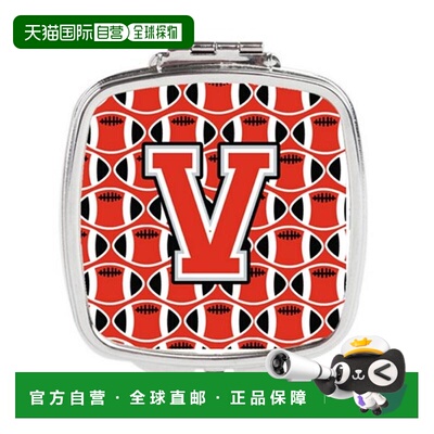 自营Carolines Treasures CJ1067-VSCM 字母 V 足球猩红色和正品