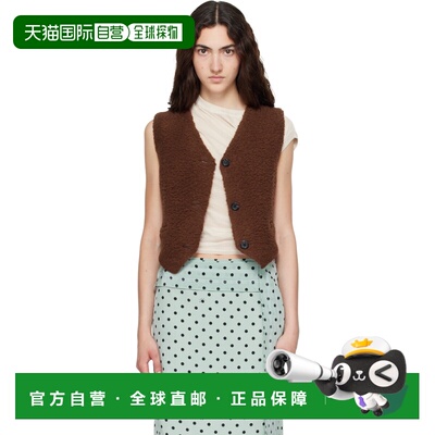 香港直邮Marni 玛尼 女士 棕色 Curly Wool 马甲 GLMA0103U0UTWA4