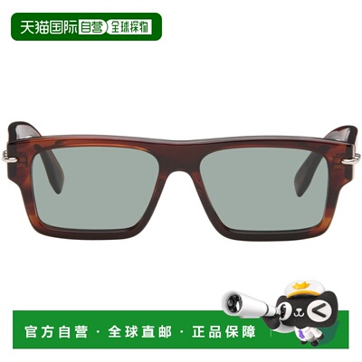 香港直邮Fendi 芬迪 男士 棕色 Selleria 太阳镜 FE40215I5464N19
