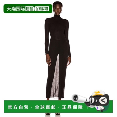 1h可退 香港直邮Alaia 女士 长款高领连衣裙 AA9R22301M694