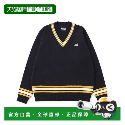 1h可退 日本直邮j.n.r.d 男士条纹V领套头针织衫 2025AAOM05110