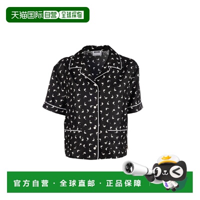 1h可退 香港直邮MOSCHINO 女士衬衫 021405621555 SS2026 黑色 CA