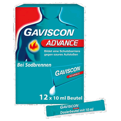 欧洲直邮德国药房GAVISCON加强版胃药口服液12支胃灼热反胃酸反流