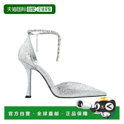 香港直邮JIMMY CHOO 女士高跟鞋 STEVIE100HTJSILVE AW2025